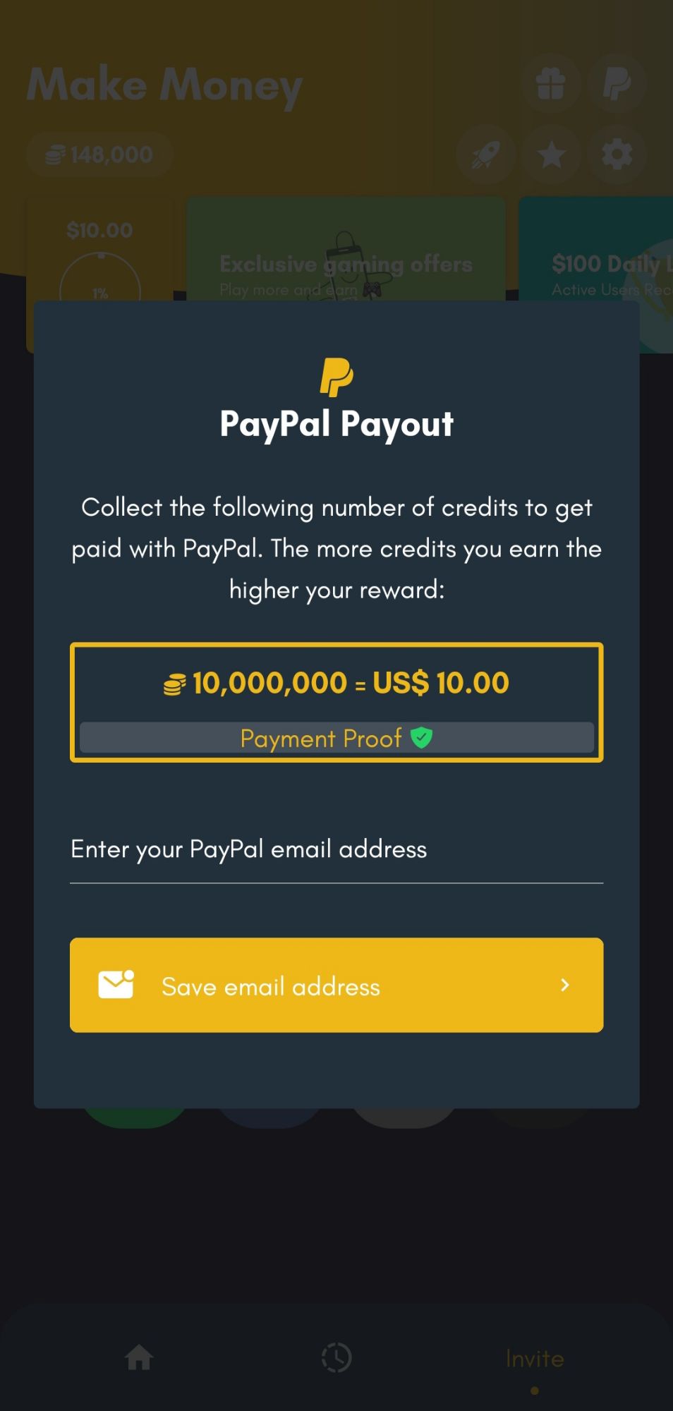 Make Money - Cash Earning App Referral Code: Bonus